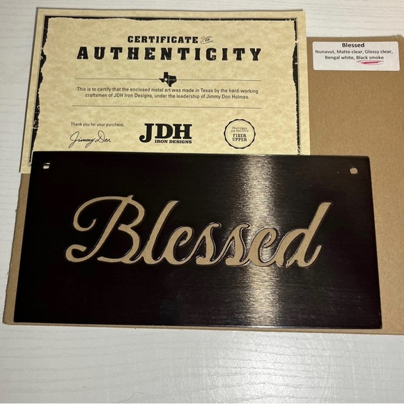 JDH Iron Designs | Wall Decor | Jdh Iron Designs Blessed Rectangle ...